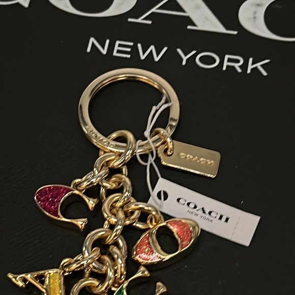 Coach | Accessories | Coach Mix Key Fob Metal Enamel Glitter Metallic ...
